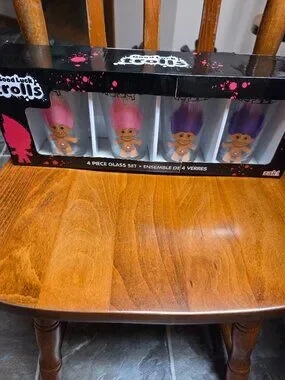 Zak | Dining | Zak Good Luck Trolls Set Of 4 6 Oz Glasses | Poshmark
